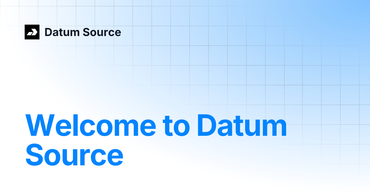 Welcome to Datum Source | Datum Source